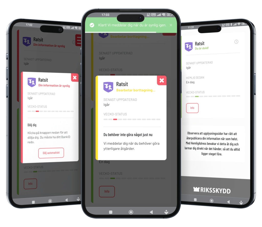 Ta bort mig från Ratsit.se | Dölj personuppgifter - Riksskydd